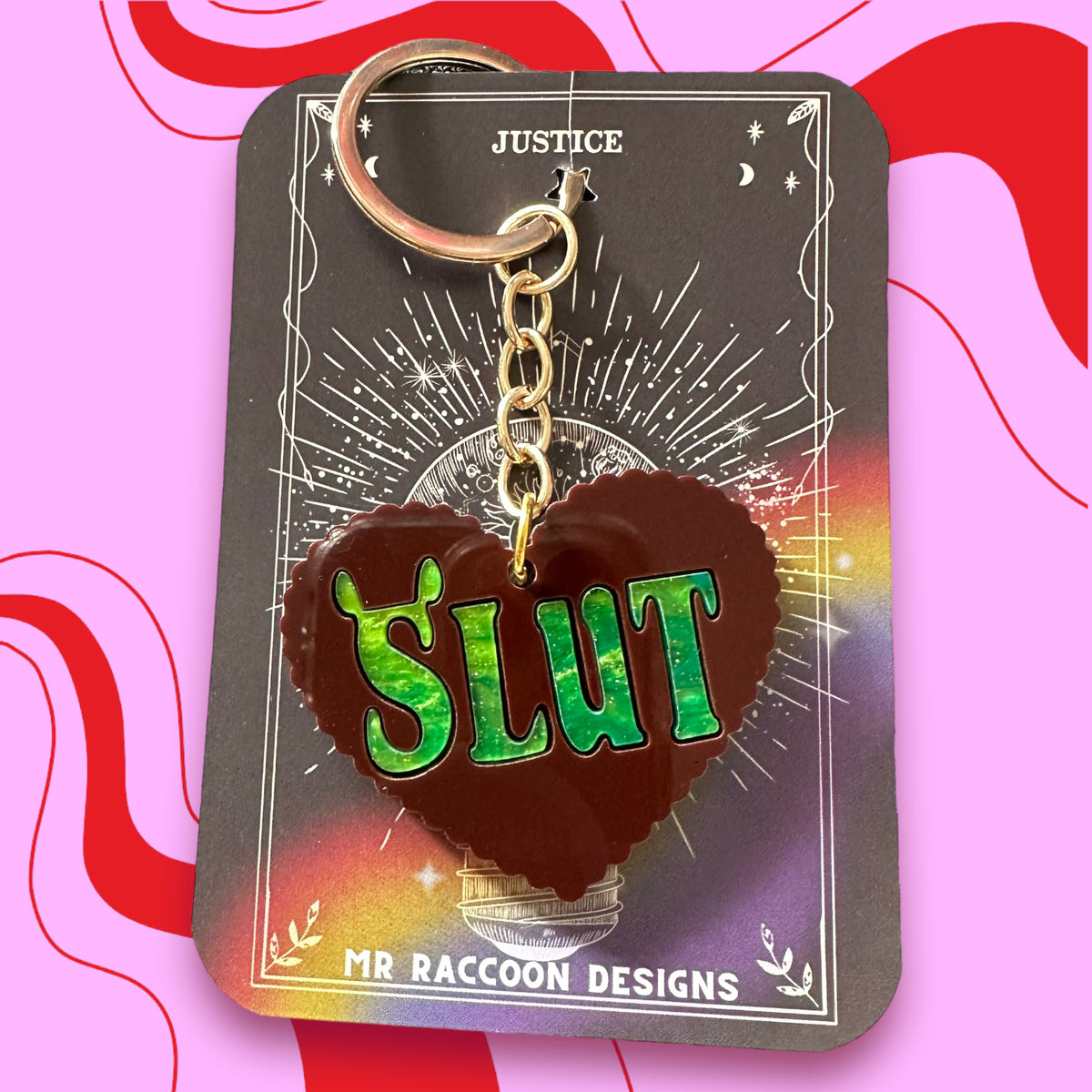Slutty Keychain – Mr Raccoon Designs