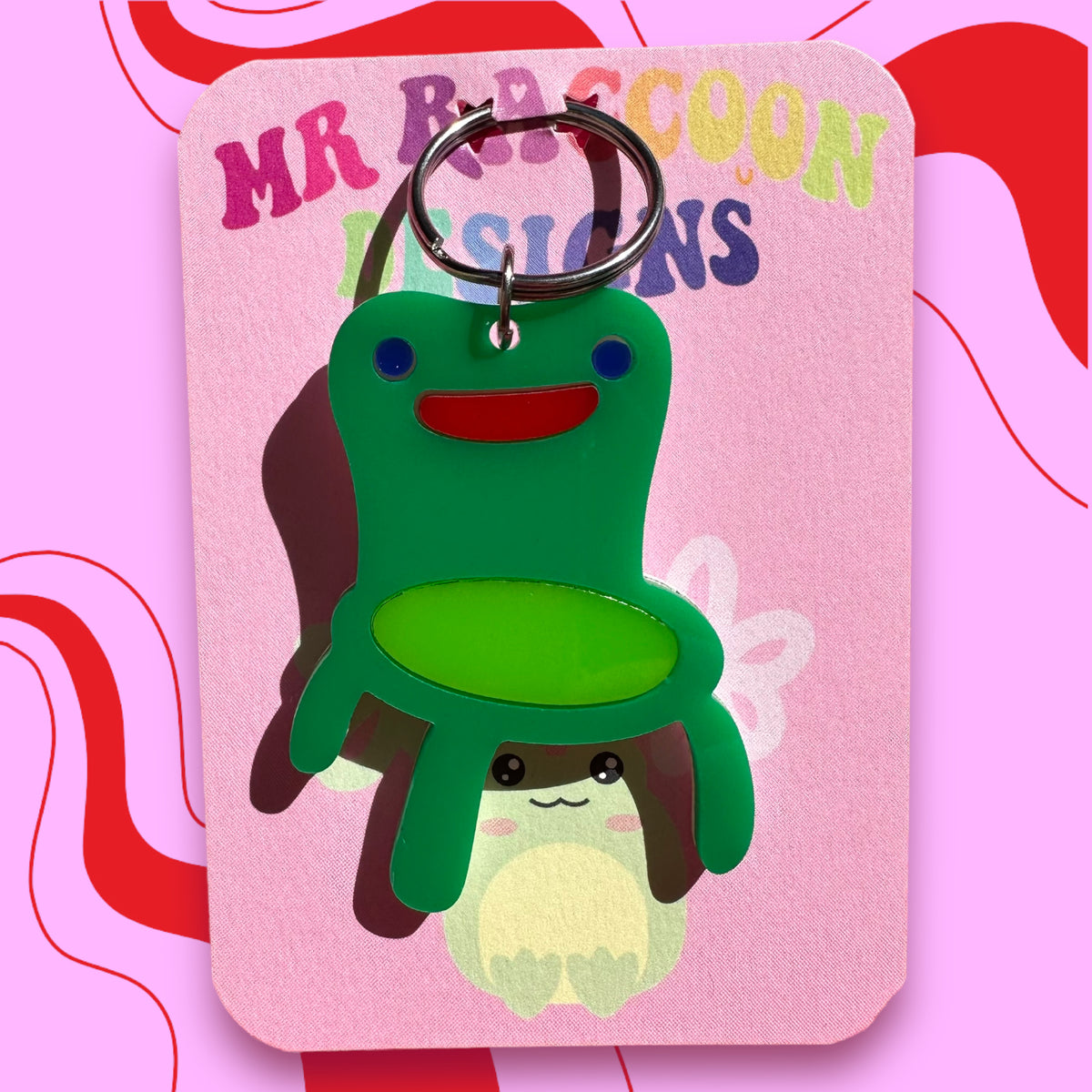 Froggy Chair Keychain – Mr Raccoon Designs