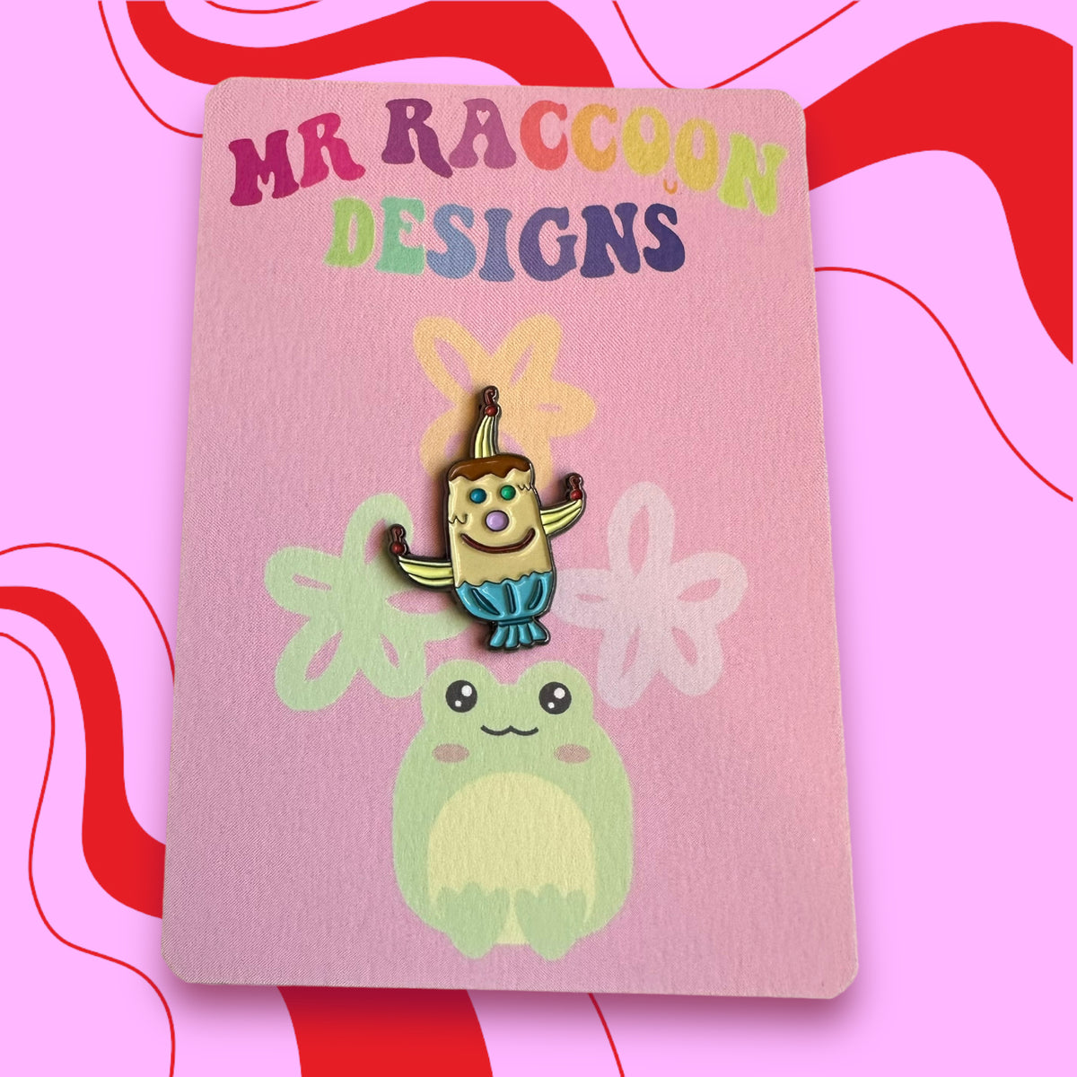 Goofy Goober Pin – Mr Raccoon Designs